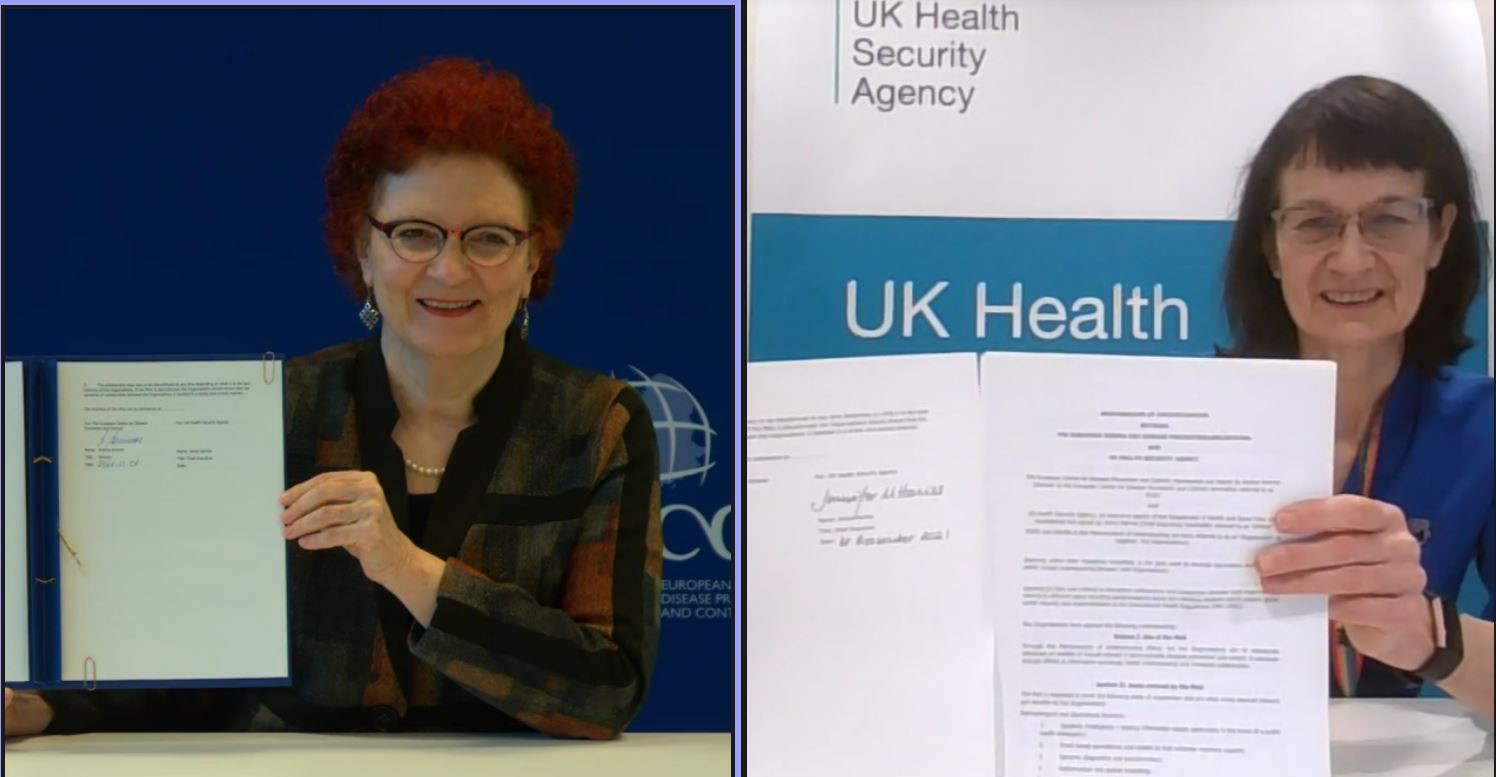 ECDC signs memorandum of understanding with UK Health Security Agency