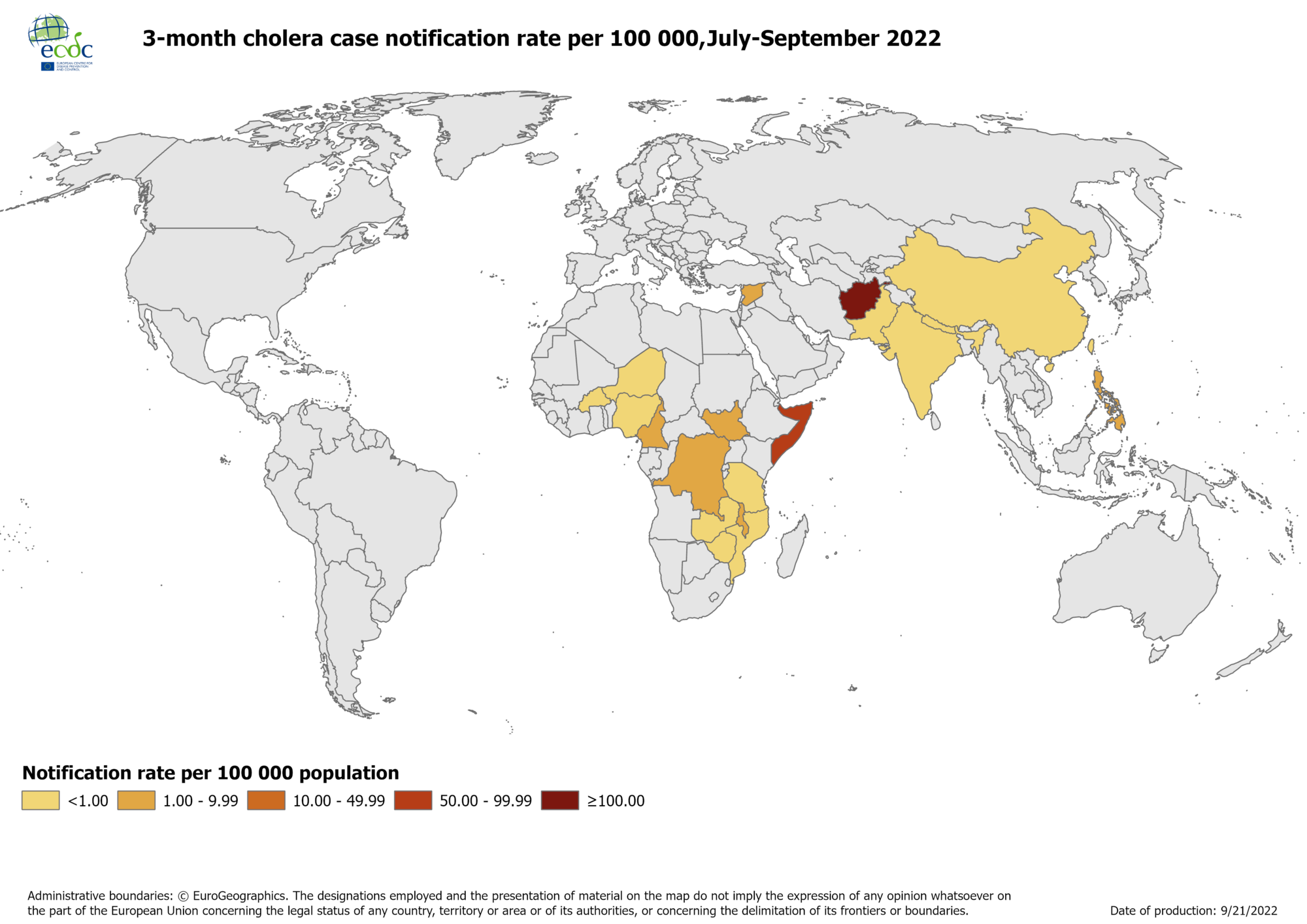 Cholera worldwide overview