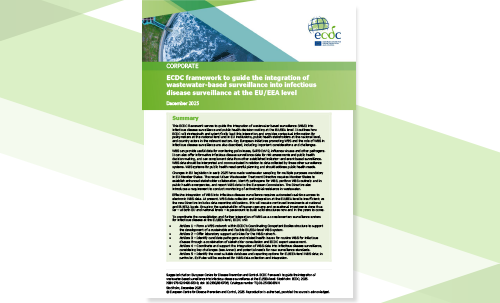 ECDC framework to guide the integration of wastewater-based ...
